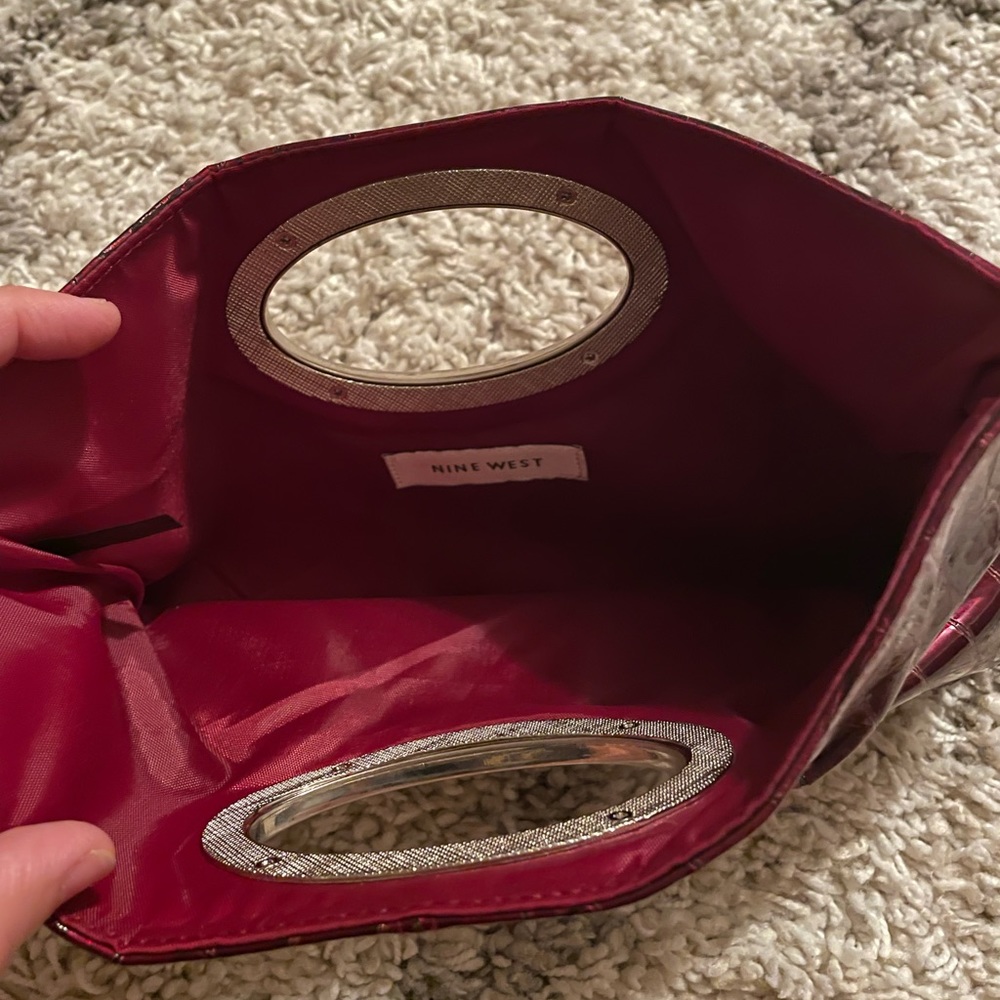 Nine West Red Tortoise/Snake-Like Design Magnetic Clu… - Gem